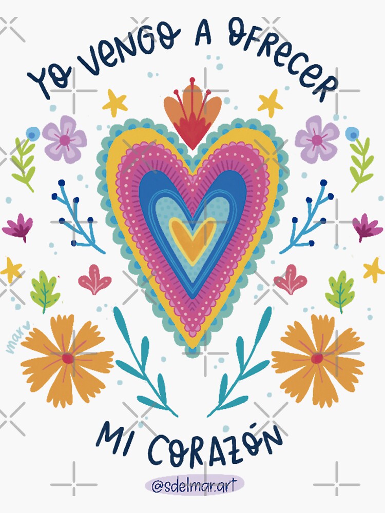 "Fito Paez Spanish Quote Yo vengo a ofrecer mi corazón" Sticker for ...