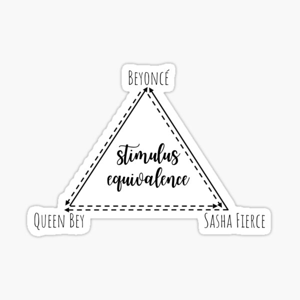 "Bey stimulus equivalence triangle" Sticker for Sale by itslaurenb ...