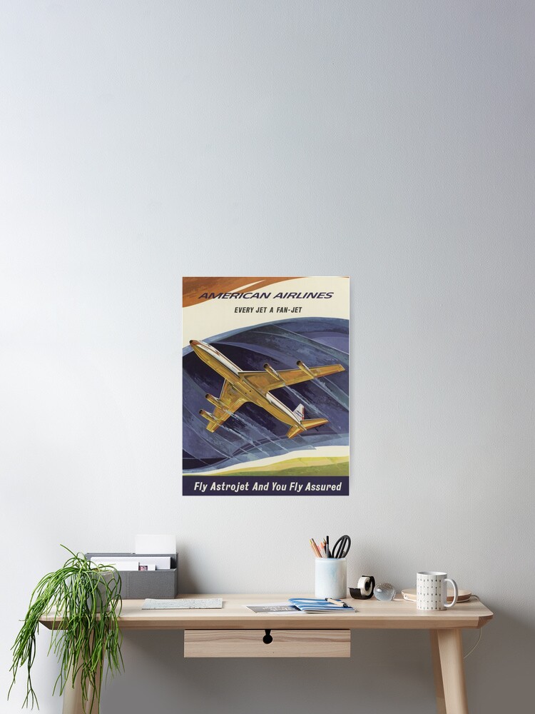 "American Airlines Every Jet A Fan Jet Vintage Poster" Poster for Sale ...