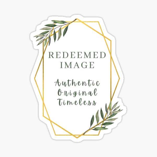 "Redeemed Image Signature - Light" Sticker for Sale by Redeemed-Image ...