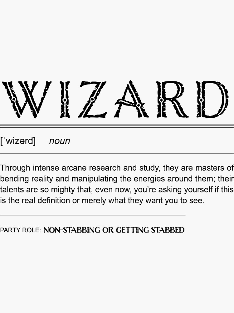 "Wizard Definition" Sticker by HaPenny | Redbubble
