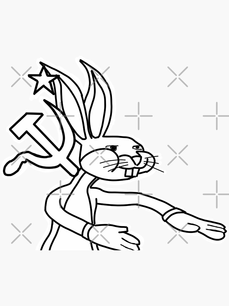 "Communist Rabbit" Sticker for Sale by BrnDrgn | Redbubble