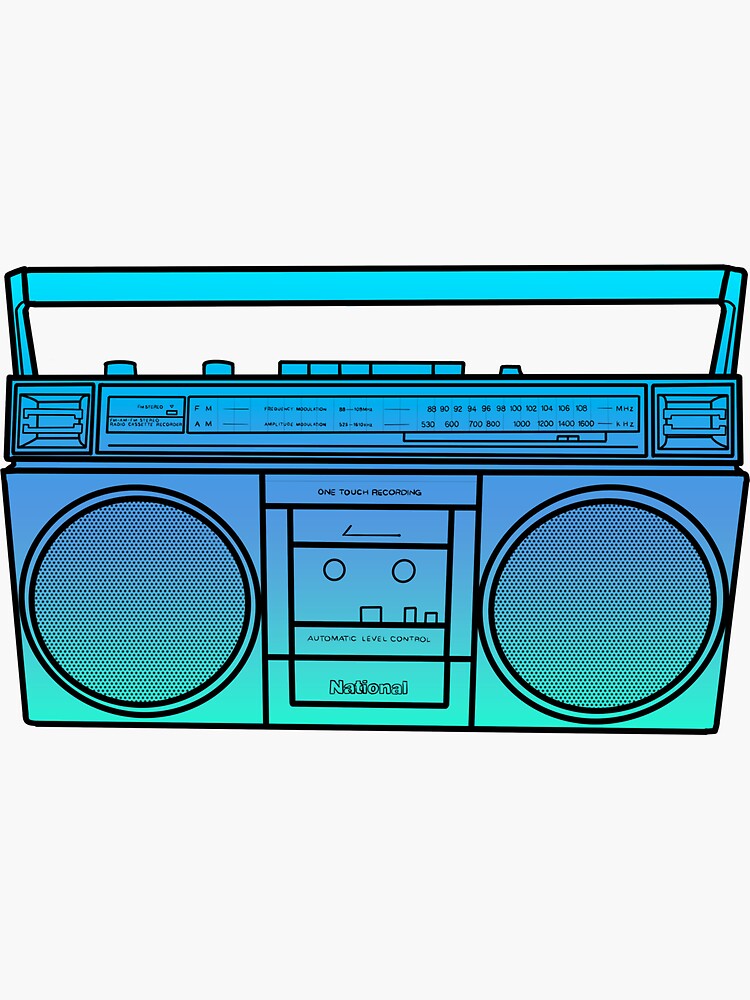 "Retro Radio" Sticker by StickaDealer | Redbubble