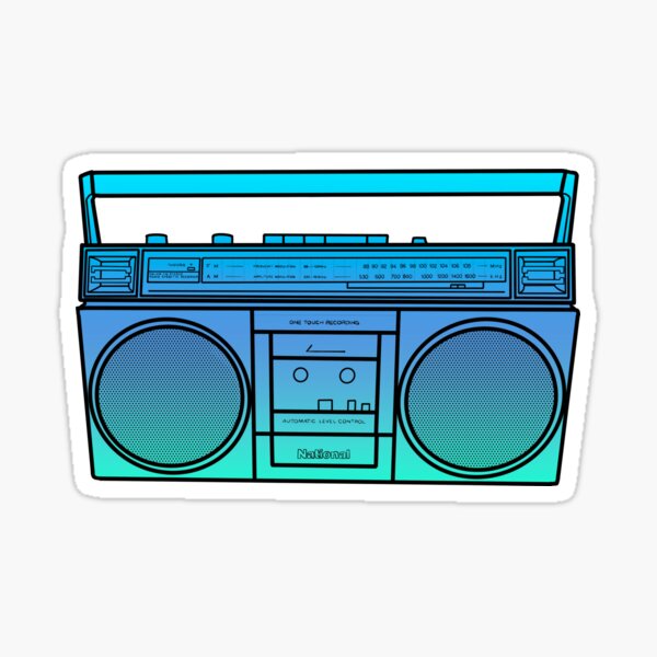 "Retro Radio" Sticker by StickaDealer | Redbubble