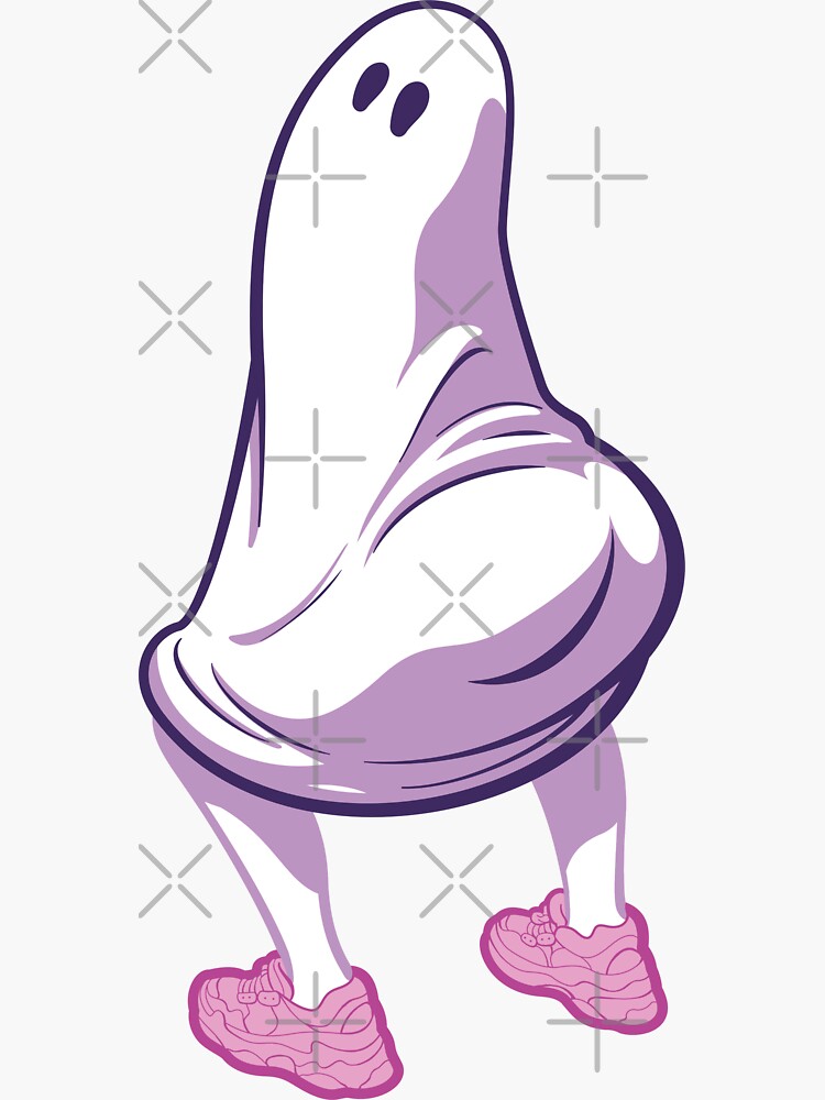 Spooky Booty Twerking Halloween Bedsheet Ghost Sticker For Sale By