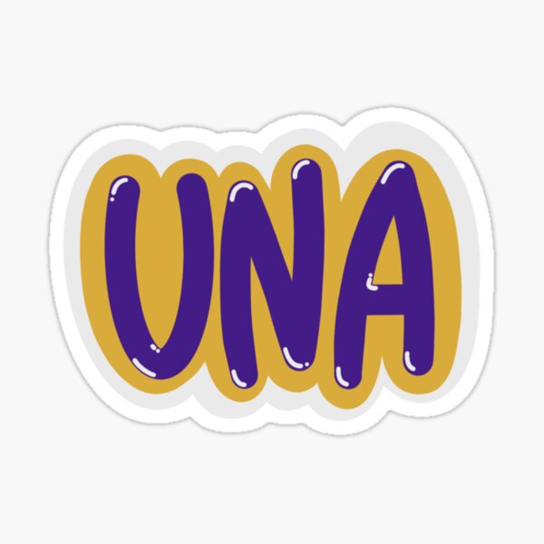 "UNA Letter Design" Sticker for Sale by allisonsartwork | Redbubble