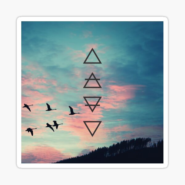 "Alchemy Symbols Dusk Sky" Sticker by AtlanteanSoul | Redbubble