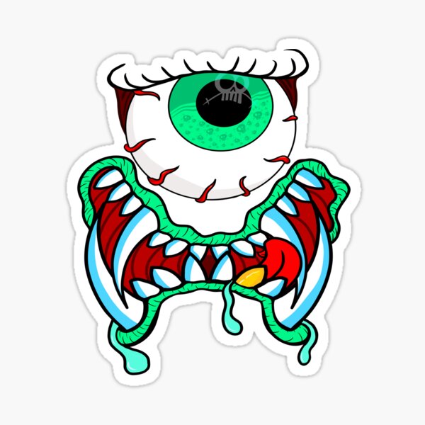 "Monster Face" Sticker for Sale by zigawaniduk | Redbubble