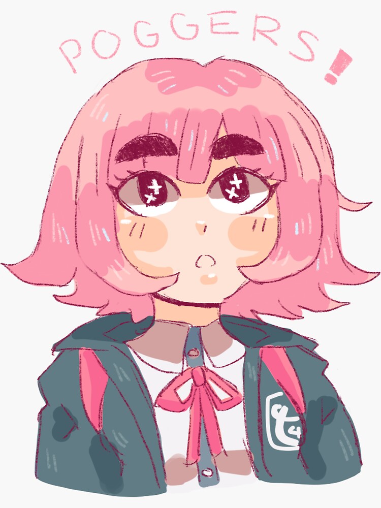 "Poggers Chiaki" Sticker by milkymorii | Redbubble