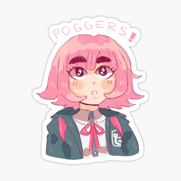 "Poggers Chiaki" Sticker by milkymorii | Redbubble