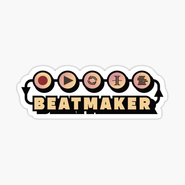 "Beat Maker - loop version" Sticker for Sale by kripikalkrisp | Redbubble