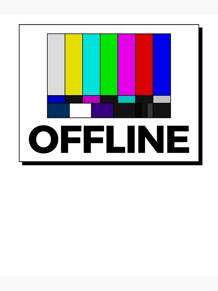 "Offline Test Pattern Graphic" Poster for Sale by ClickForMore | Redbubble