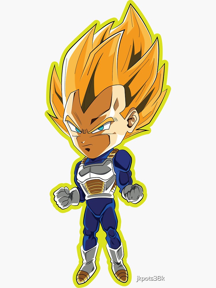 "Vegeta, Prince of all Chibi Saiyans" Sticker for Sale by jkpots38k ...