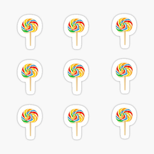 "Rainbow Lollipop Pack" Sticker by ParadiseStudio | Redbubble