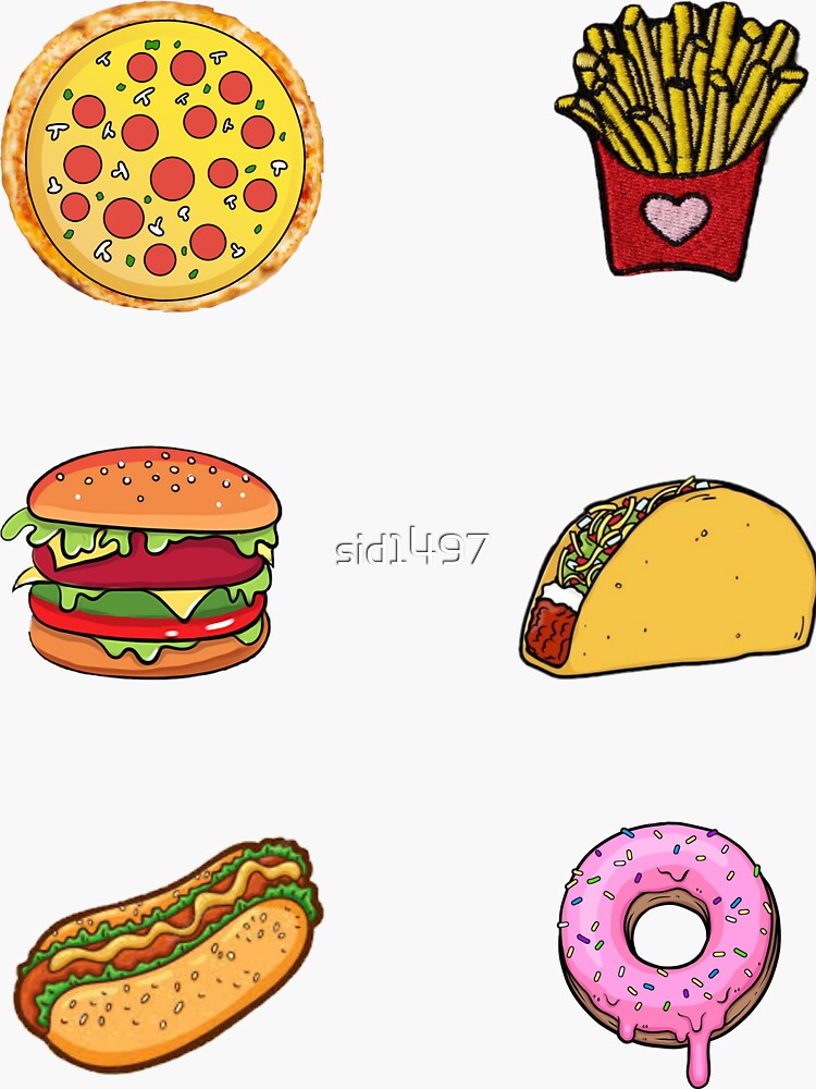 "Junk food pack" Sticker by sid1497 | Redbubble