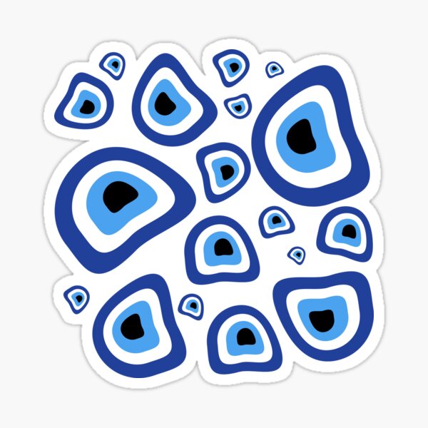 "lucky blue eyes" Sticker for Sale by aligraph | Redbubble
