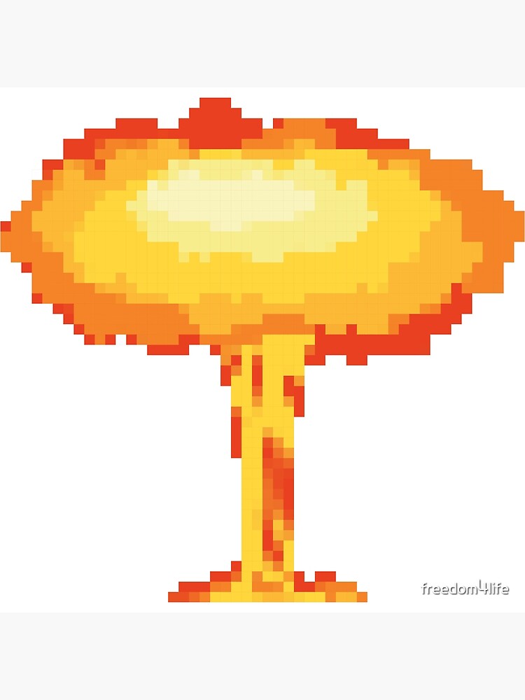 "Pixel Nuke" Poster by freedom4life | Redbubble