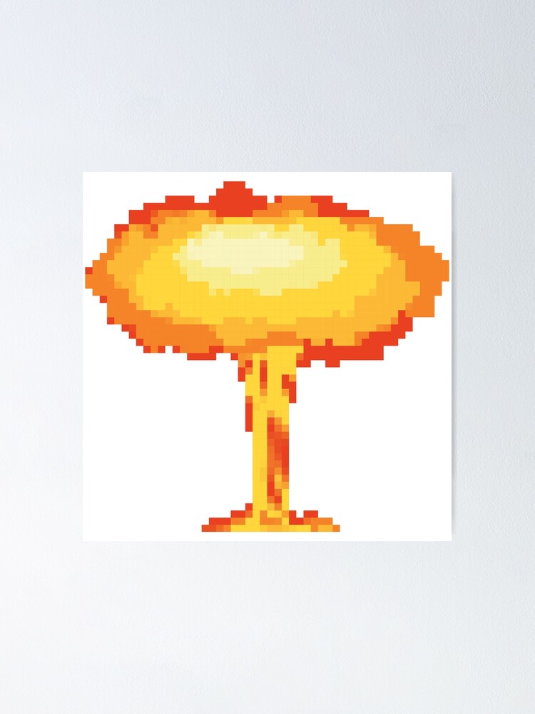 "Pixel Nuke" Poster by freedom4life | Redbubble
