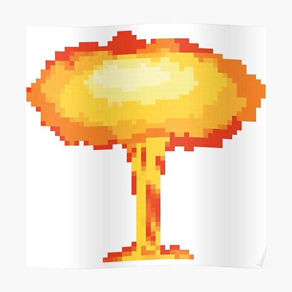 "Pixel Nuke" Poster by freedom4life | Redbubble