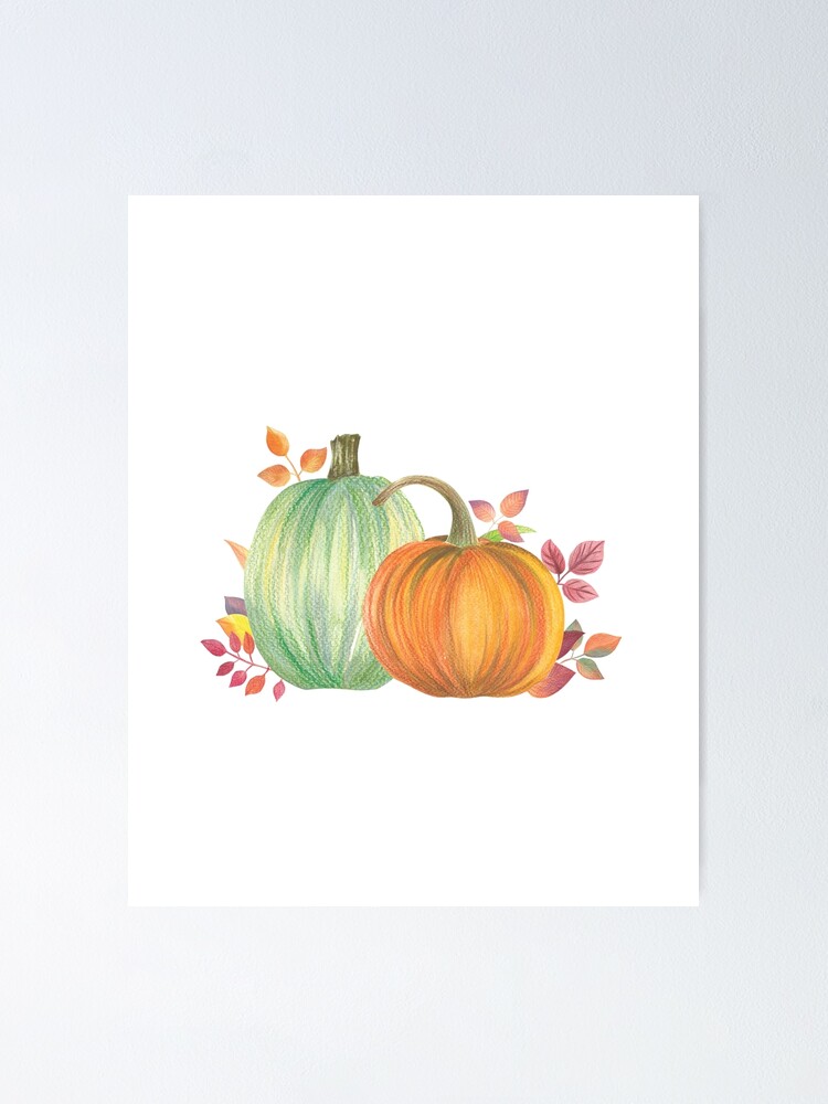 "Fall pumpkins. Autumn harvest" Poster for Sale by TanyaMakesART ...