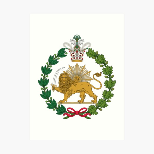 "Imperial Coat of Arms of Persia (Iran), 1907-1925" Art Print for Sale ...