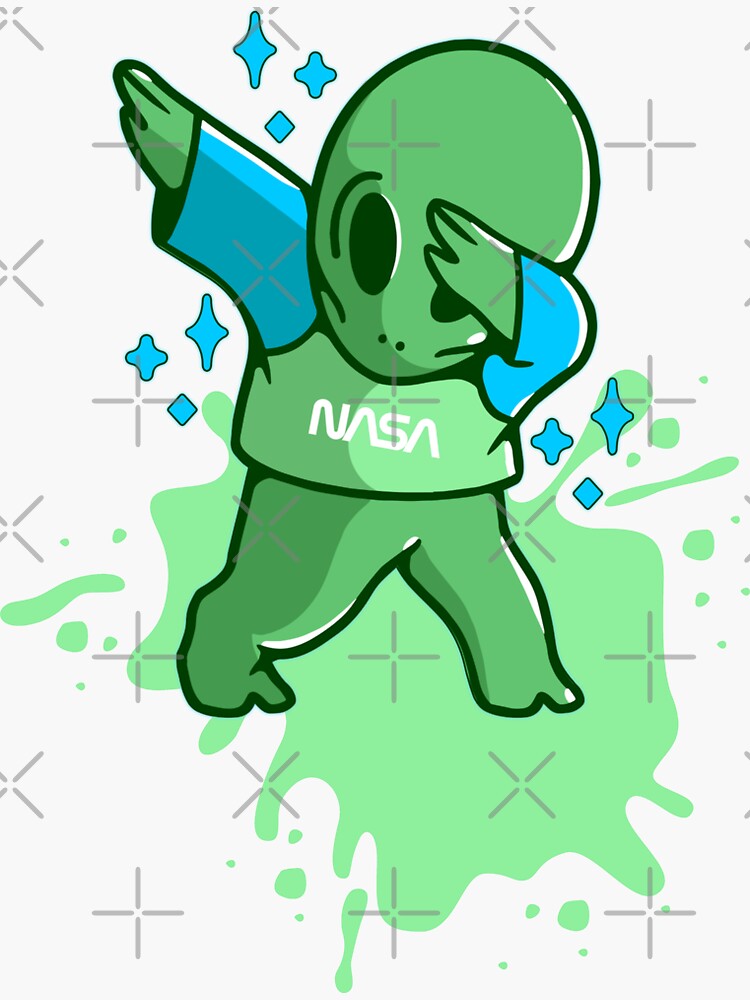"Dab theme alien" Sticker for Sale by starshiporion | Redbubble