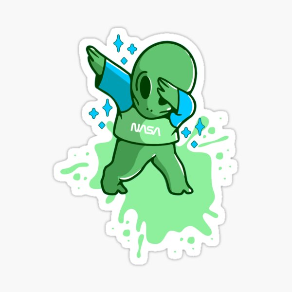 "Dab theme alien" Sticker for Sale by starshiporion | Redbubble