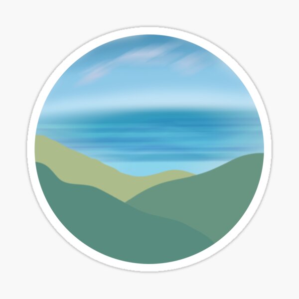 "Digital Coastal Scenery" Sticker for Sale by courtneynz | Redbubble