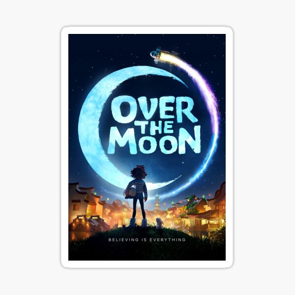 "Over the moon" Sticker for Sale by Antoniopape | Redbubble