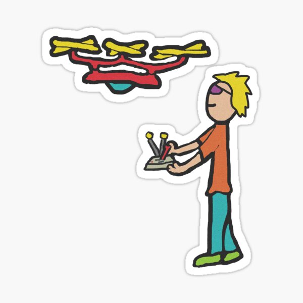 "RC Drone Flying" Sticker by Mark-Ewbie | Redbubble
