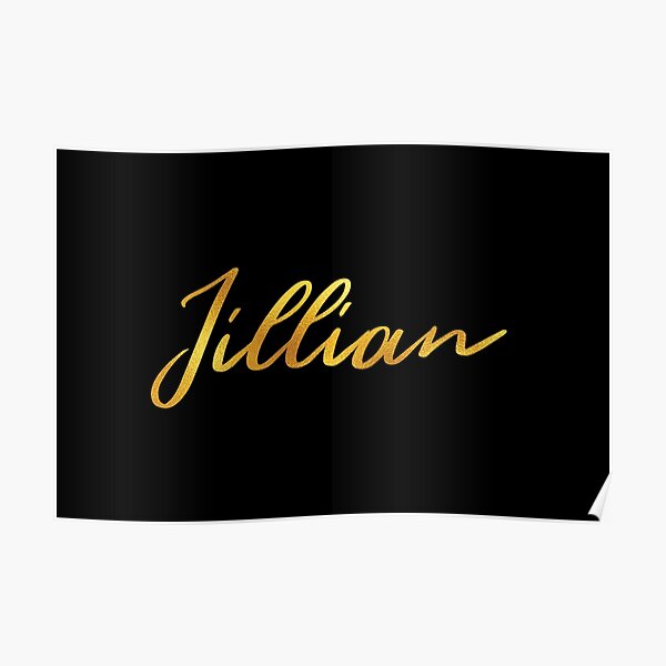 "Jillian Name Hand Lettering in Faux Gold Letters" Poster for Sale by ...
