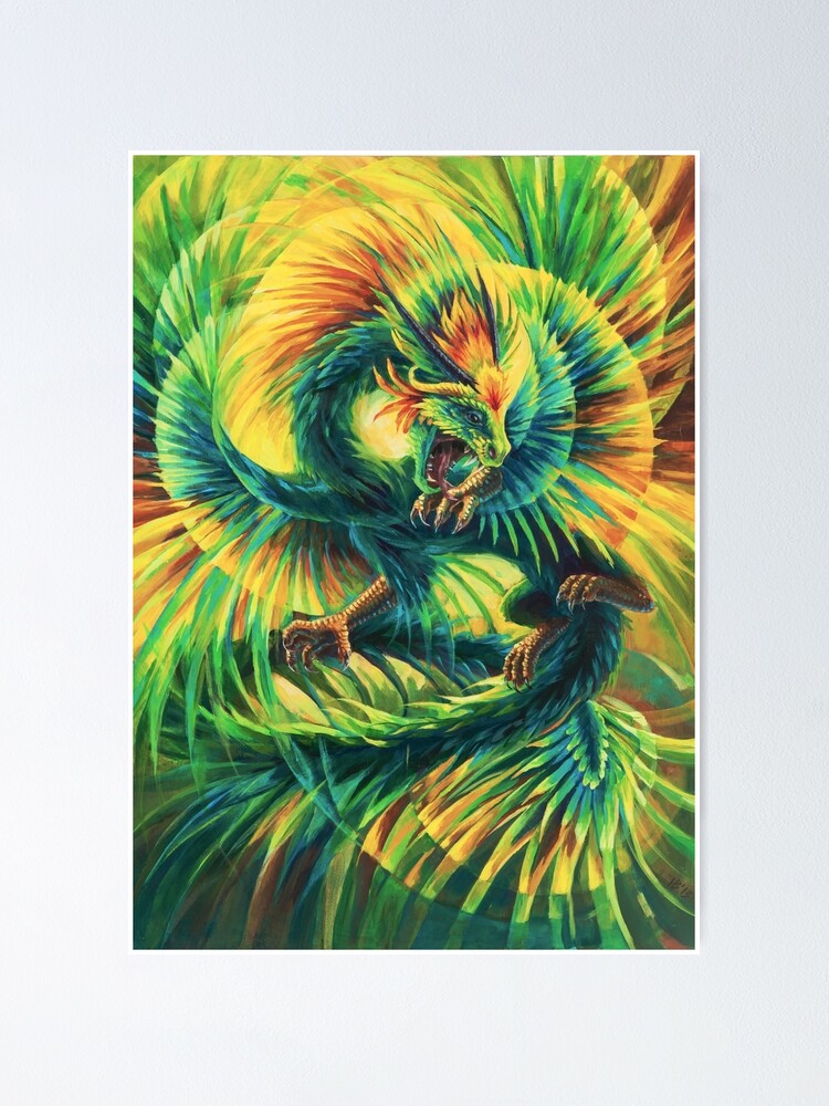"Quetzalcoatl, the plumed serpent" Poster by hannahboeving | Redbubble