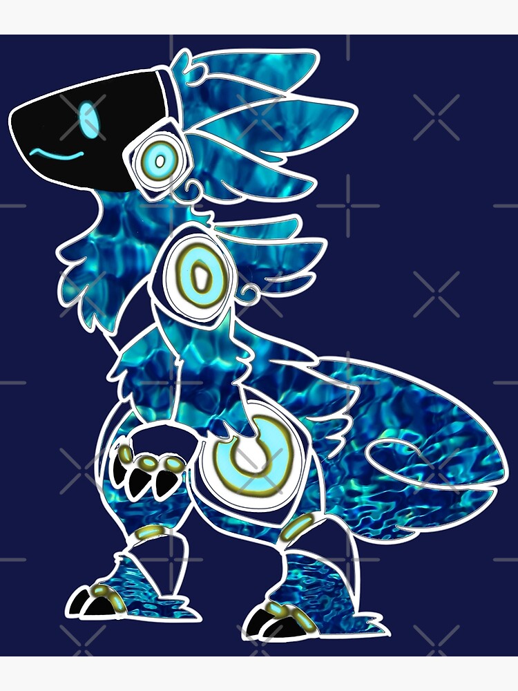 Poster « Protogen Furry Fursuit Fursona motif bleu », par ...