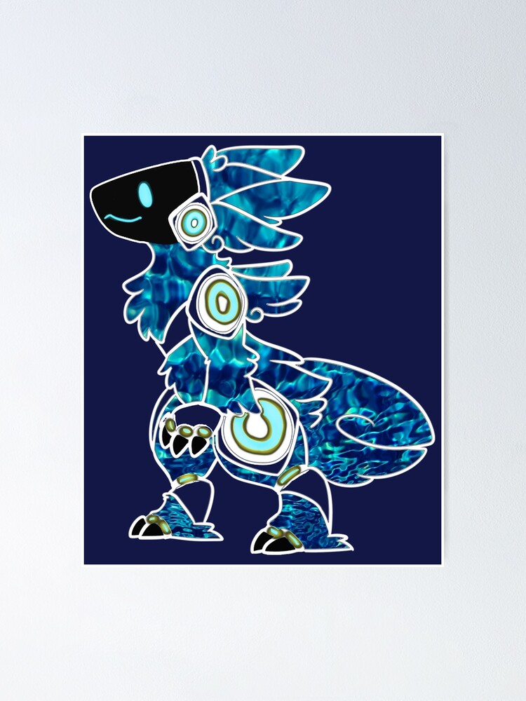 "Protogen Furry Fursuit Fursona Blue pattern" Poster by Surfdavedesigns ...