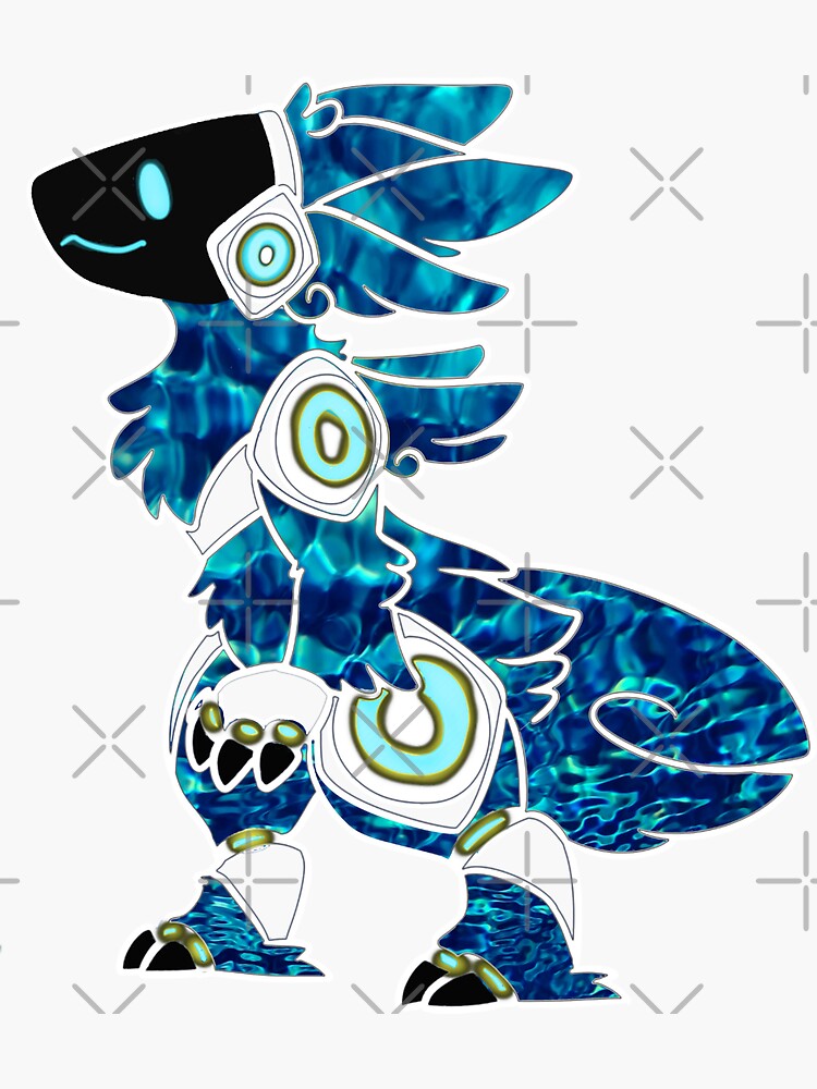 "Protogen Furry Fursuit Fursona Blue pattern" Sticker for Sale by ...