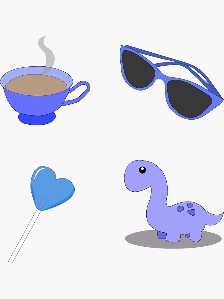 "Cute blue aesthetic sticker pack" Sticker for Sale by ShadowstarArt ...