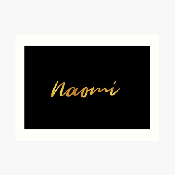 "Naomi Name Hand Lettering in Faux Gold Letters" Art Print for Sale by ...