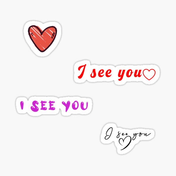 "i see you sticker pack" Sticker for Sale by djal-lk | Redbubble
