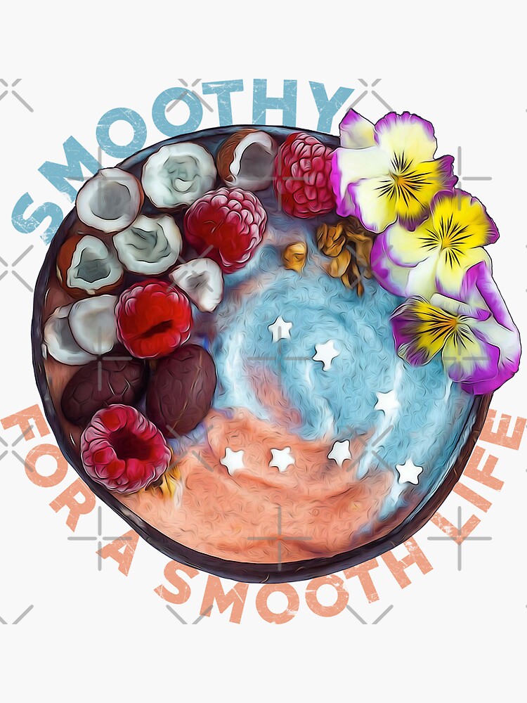 "Smoothy For A Smooth Life" Sticker for Sale by smoothieloverrr | Redbubble