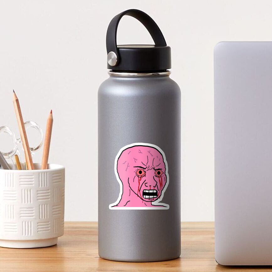 "Pink Wojak" Sticker for Sale by DesignAnchor | Redbubble