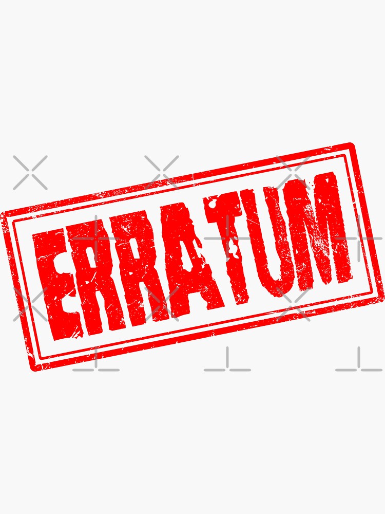 "Erratum (Vintage Retro Stamp)" Sticker for Sale by SassyClassyMe ...