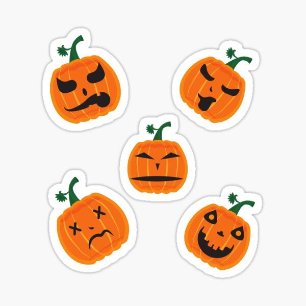 "Pack *Pumpkin Face" Sticker for Sale by GloriousMess | Redbubble
