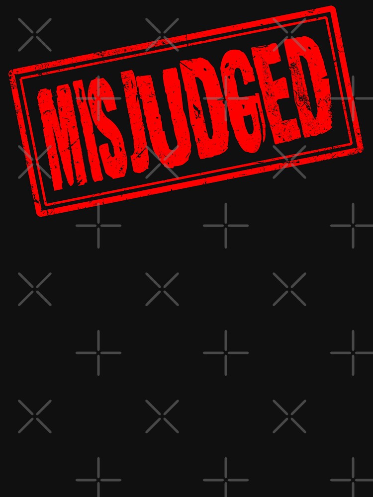 "Misjudged (Vintage Retro Stamp)" T-shirt for Sale by SassyClassyMe ...