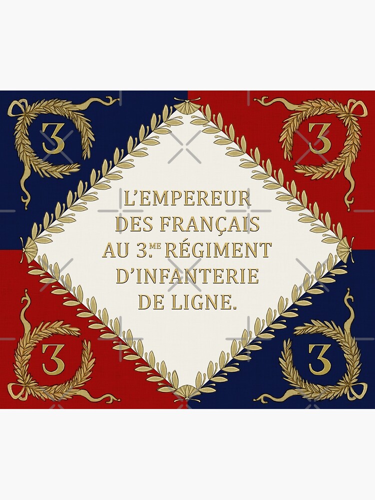 "Napoleonic French regimental flag '3me' 1804" Shower Curtain by ...