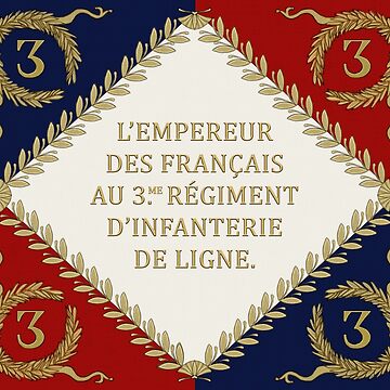 "Napoleonic French regimental flag '3me' 1804" Tapestry for Sale by ...
