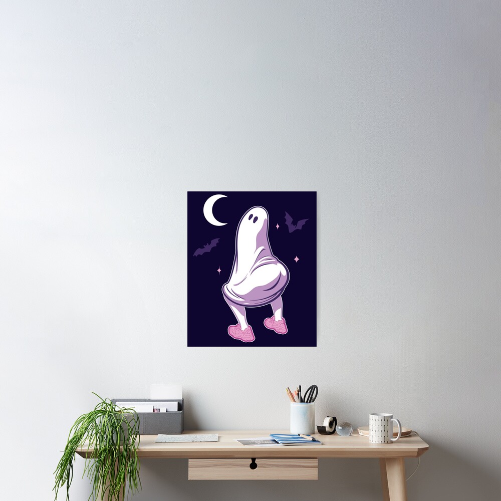 Spooky Booty Twerking Halloween Bedsheet Ghost Poster For Sale By