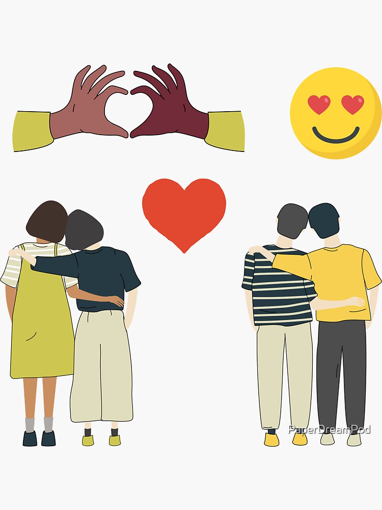 "BFF best friend sticker pack" Sticker for Sale by PaperDreamPod ...