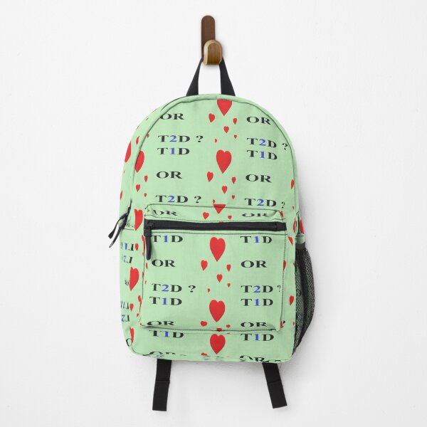 " T1D oder T2D mit Herzen, Diabetes Funny T-Shirt," Rucksack von ...
