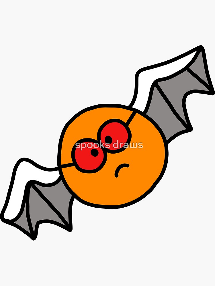 "Cartoon sad Bat with red eyes for Halloween new 2020" Sticker for Sale ...