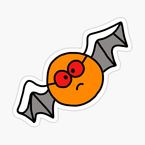 "Cartoon sad Bat with red eyes for Halloween new 2020" Sticker for Sale ...